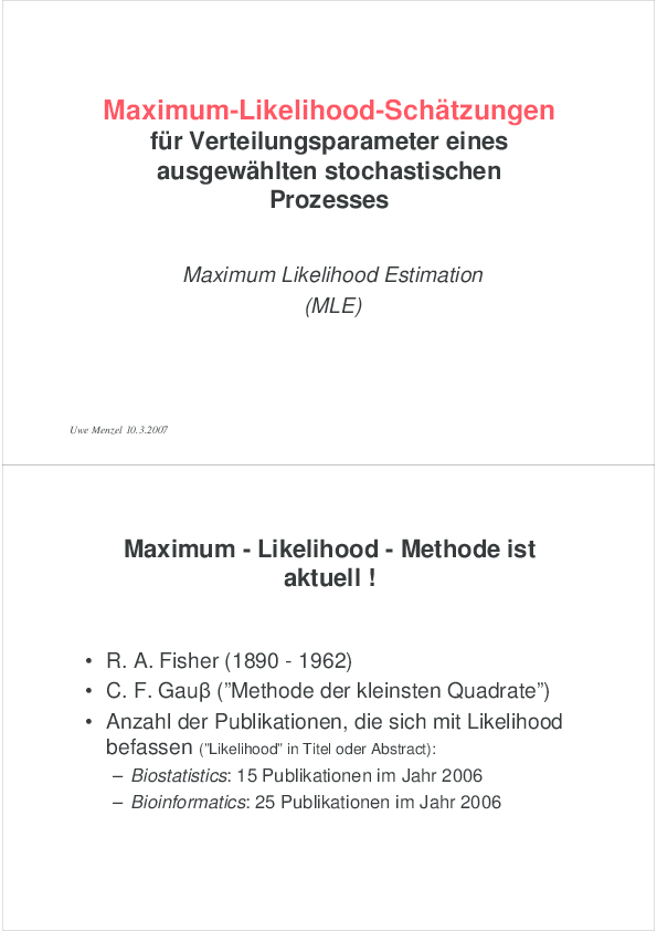 (PDF) Maximum-Likelihood-Schätzungen ...