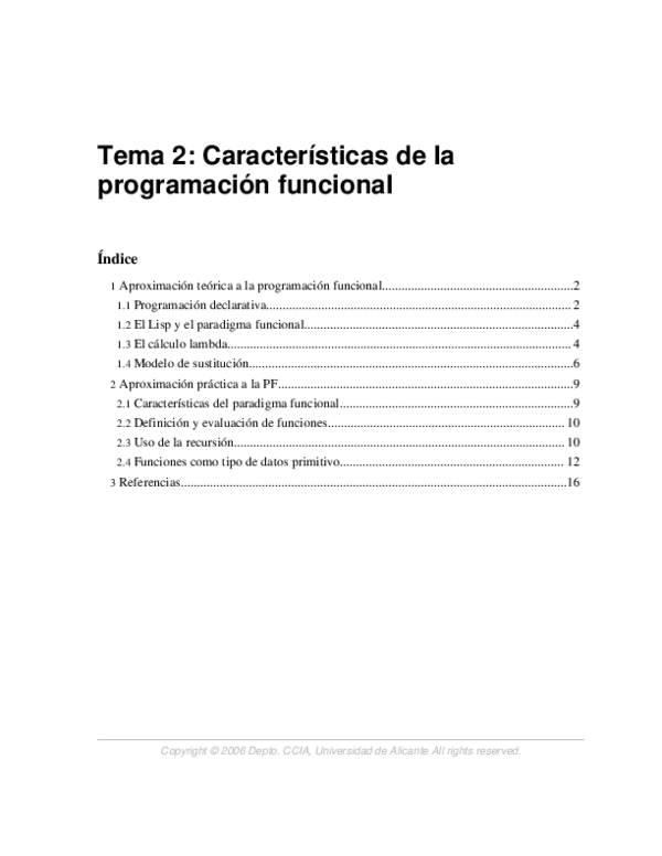 (PDF) Tema 2: Características de la programación funcional