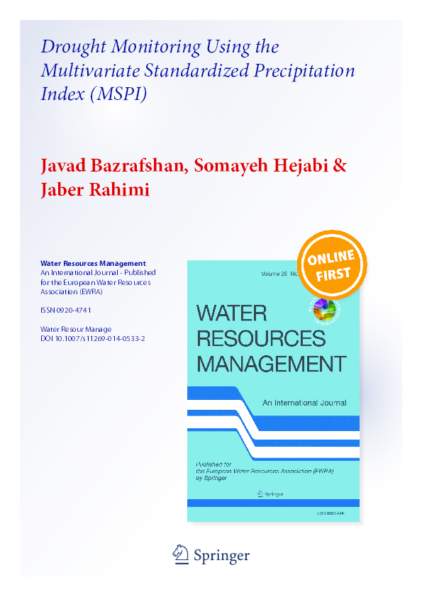 (PDF) 2 3 Water Resources Management An International Journal -Published for the European Water ...