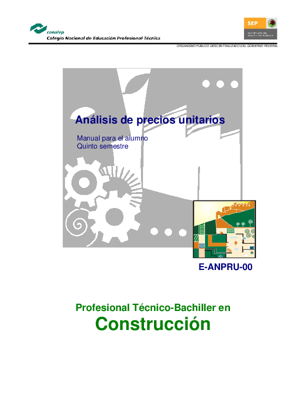 (PDF) Análisis de precios unitarios.