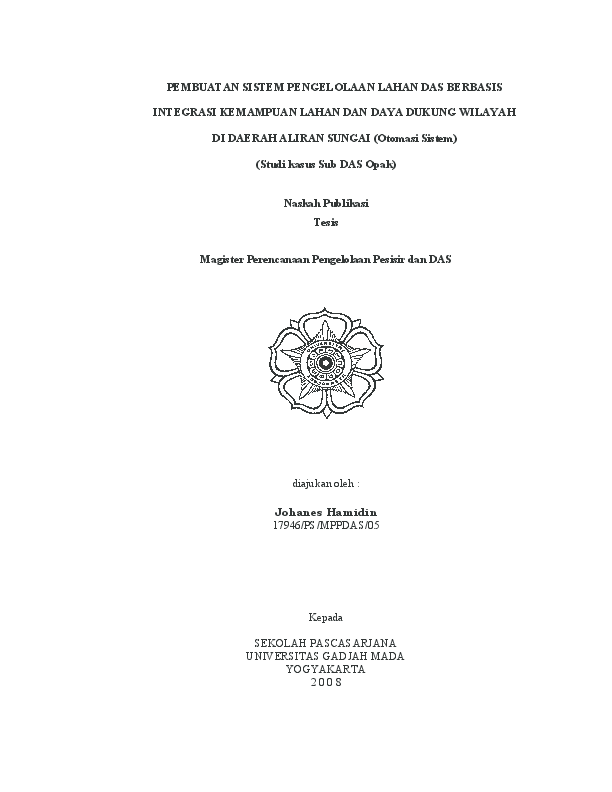 (PDF) PEMBUATAN SISTEM PENGELOLAAN LAHAN DAS BERBASIS INTEGRASI ...