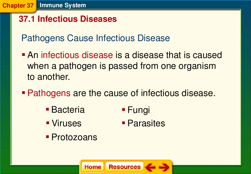 (PDF) 37.1 Infectious Diseases Pathogens Cause Infectious Disease