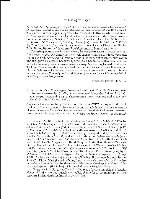(PDF) Review of: Cornelia Schöck, Koranexegese, Grammatik und Logik ...