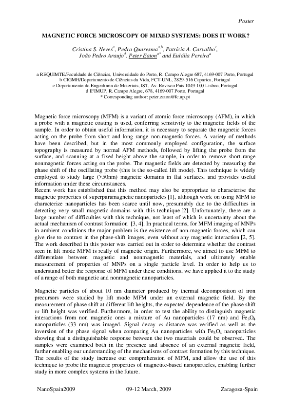 (PDF) MAGNETIC FORCE MICROSCOPY OF MIXED SYSTEMS: DOES IT WORK | R ...