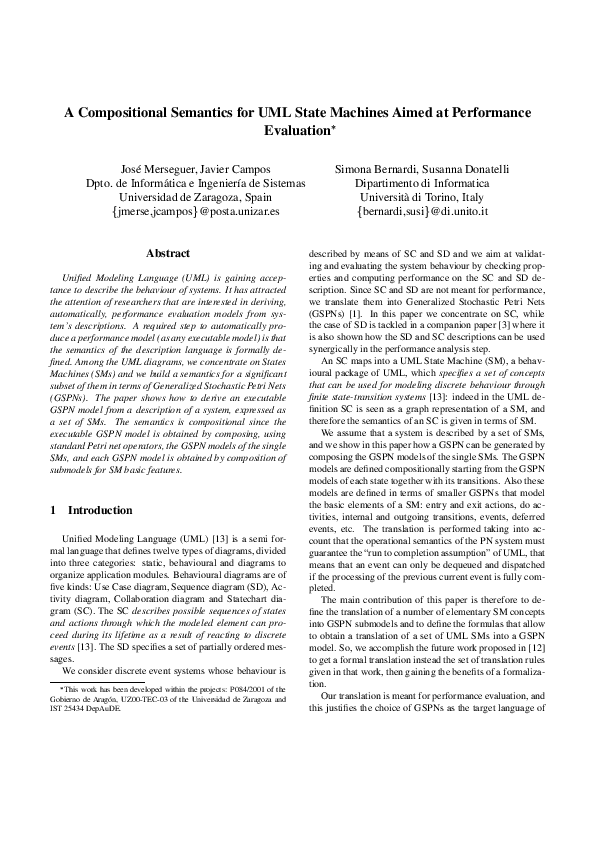 Pdf A Compositional Semantics For Uml State Machines Aimed At