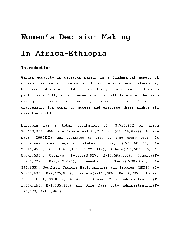 (DOC) womens decision making in Africa-Ethiopia