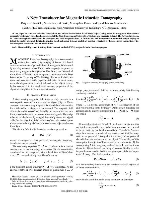 (PDF) A New Transducer for Magnetic Induction Tomography
