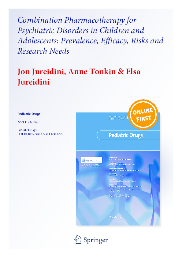 (PDF) Polypharmacy in child psychaitry