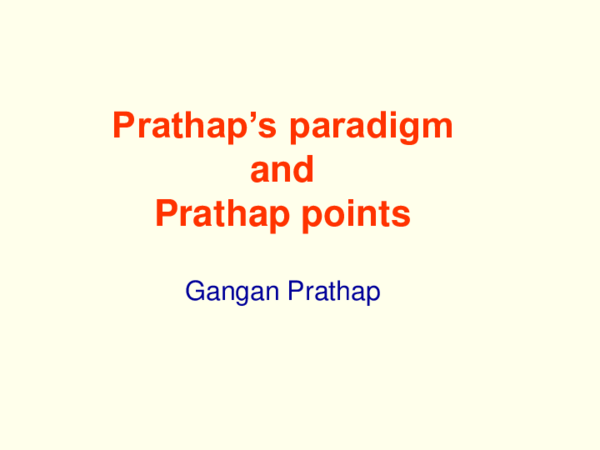 (PPT) Prathap's paradigm and Prathap points