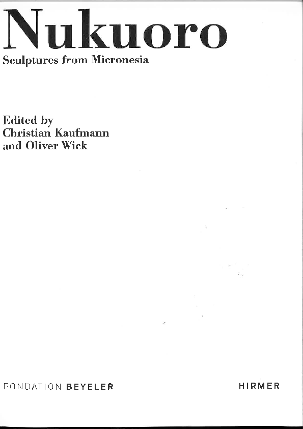 (PDF) "A tino aitu figure below the surface" in Nukuoro: Sculptures ...
