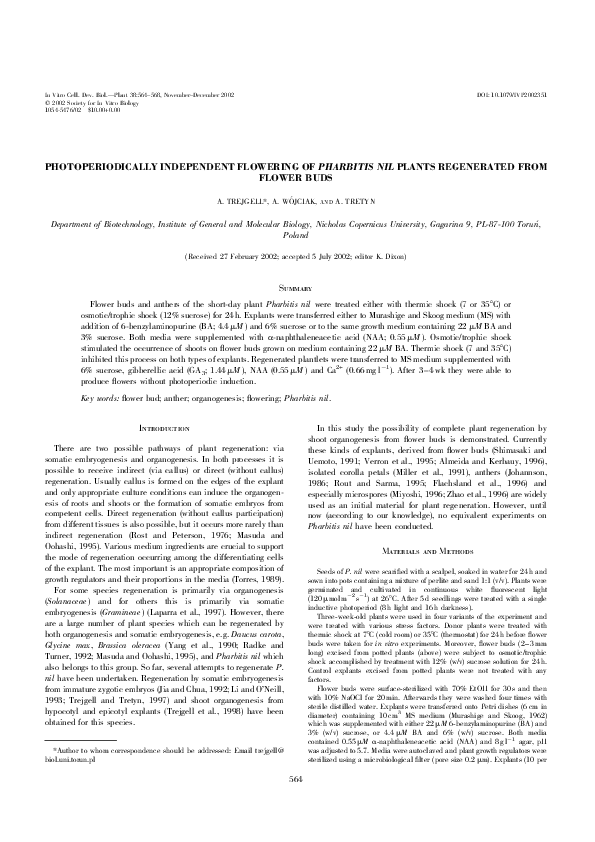 (PDF) Photoperiodically independent flowering of Pharbitis nil plants ...