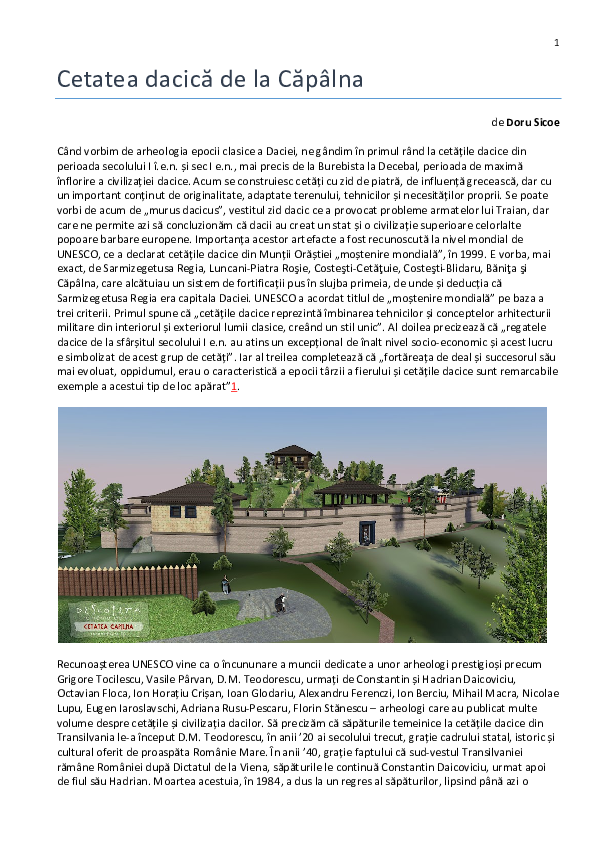 Cetatea dacica de la Capalna