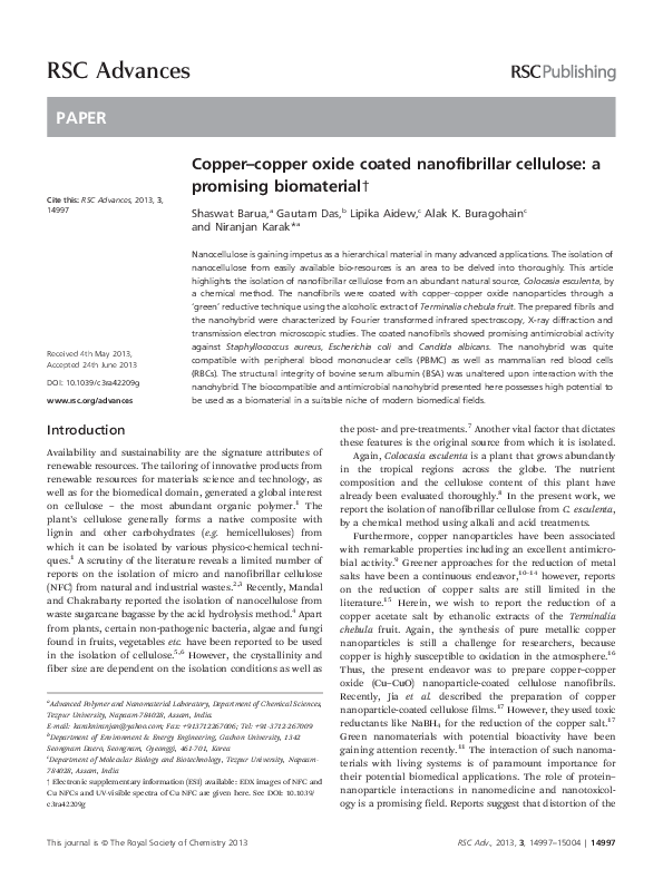 (PDF) RSC Advances PAPER