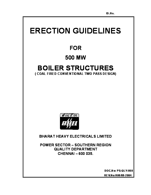 (PDF) ERECTION GUIDELINES FOR 500 MW BOILER STRUCTURES
