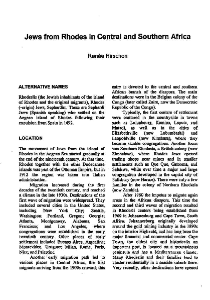 (PDF) ‘The Jews from Rhodes in Central and Southern Africa’ in M.Ember ...