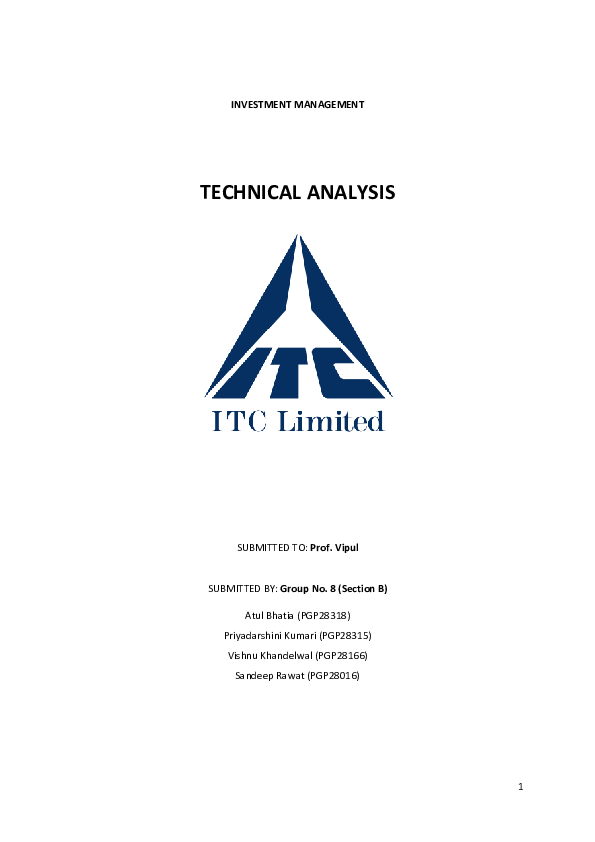(PDF) Technical Analysis of ITC