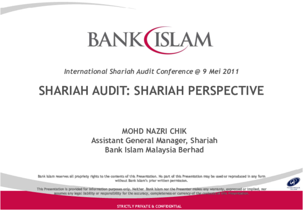 (PDF) Bank SHARIAH AUDIT: SHARIAH PERSPECTIVE