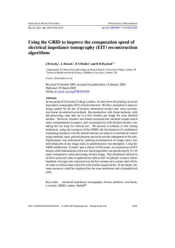 Pdf Using The Grid To Improve The Computation Speed Of Electrical