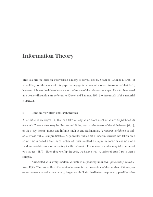 (PDF) Information Theory