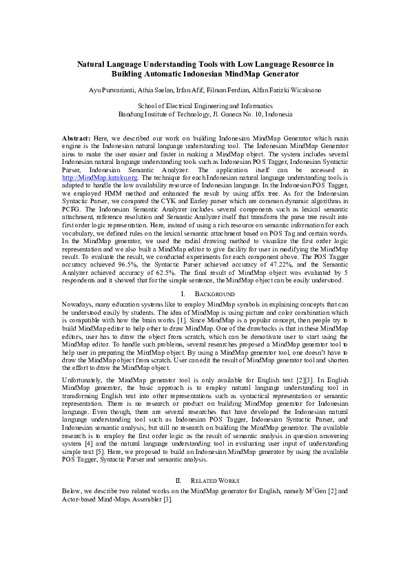 (PDF) Natural Language Understanding Tools with Low Language Resource in Building Automatic ...