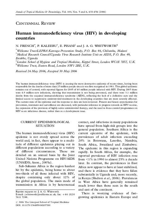 Centenary aids paper