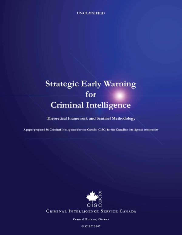(PDF) Strategic Early Warning for Criminal Intelligence Theoretical ...