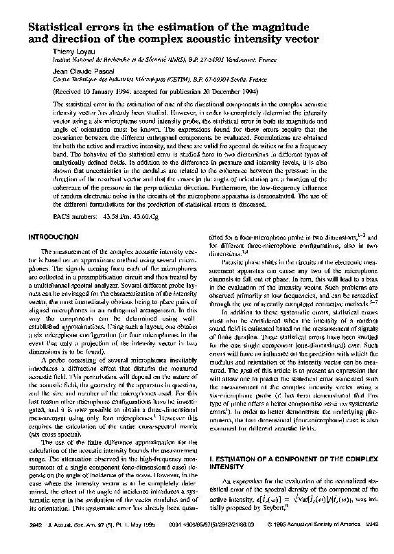 (PDF) Statistical errors in the estimation of the magnitude and ...