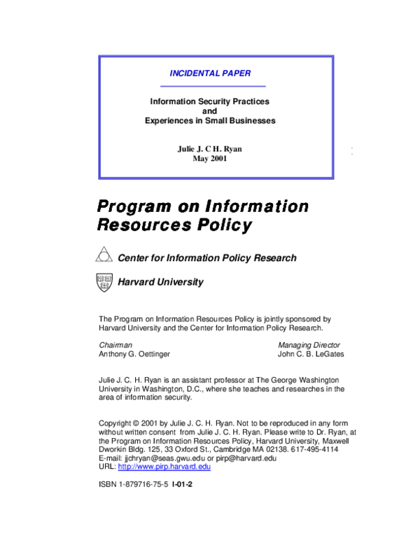 (PDF) Program on Information Program on Information Program on ...