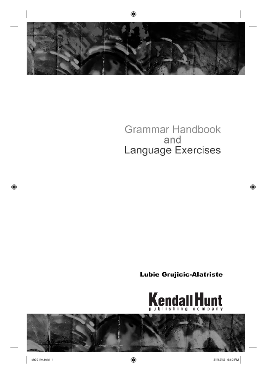 (PDF) Grammar Handbook and Language Exercises
