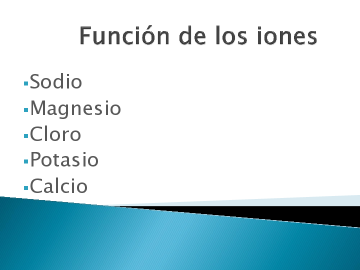 (PPT) Funcion de los iones