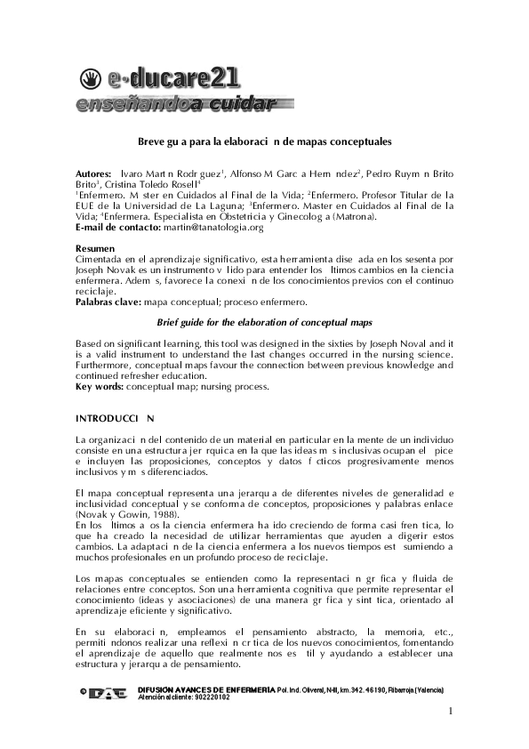 (PDF) Breve guía para la elaboración de mapas conceptuales