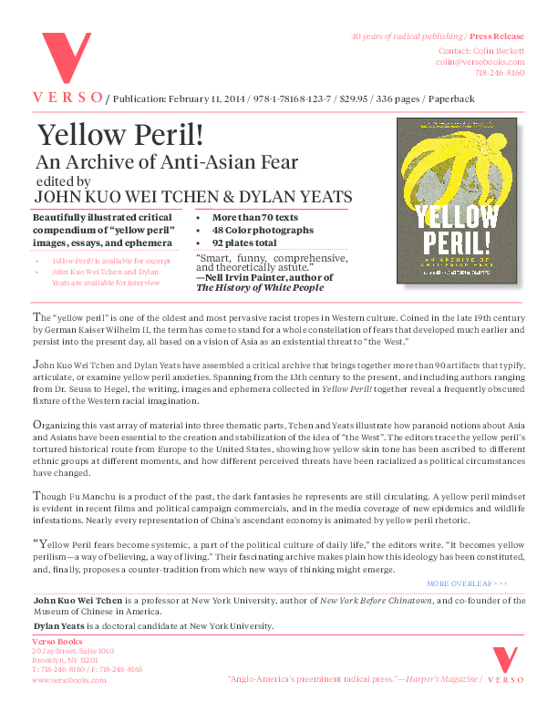 (PDF) Yellow Peril! An Archive of Anti-Asian Fear