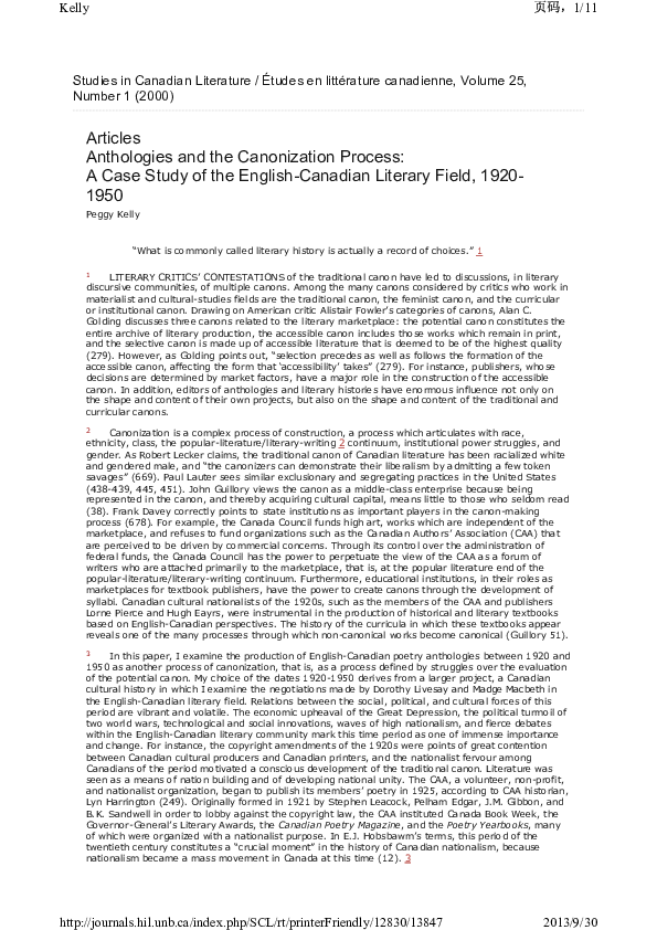 (PDF) Canonization Process