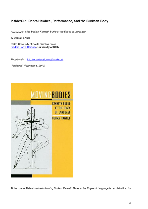 (PDF) Inside/Out: Debra Hawhee, Performance, and the Burkean Body ...