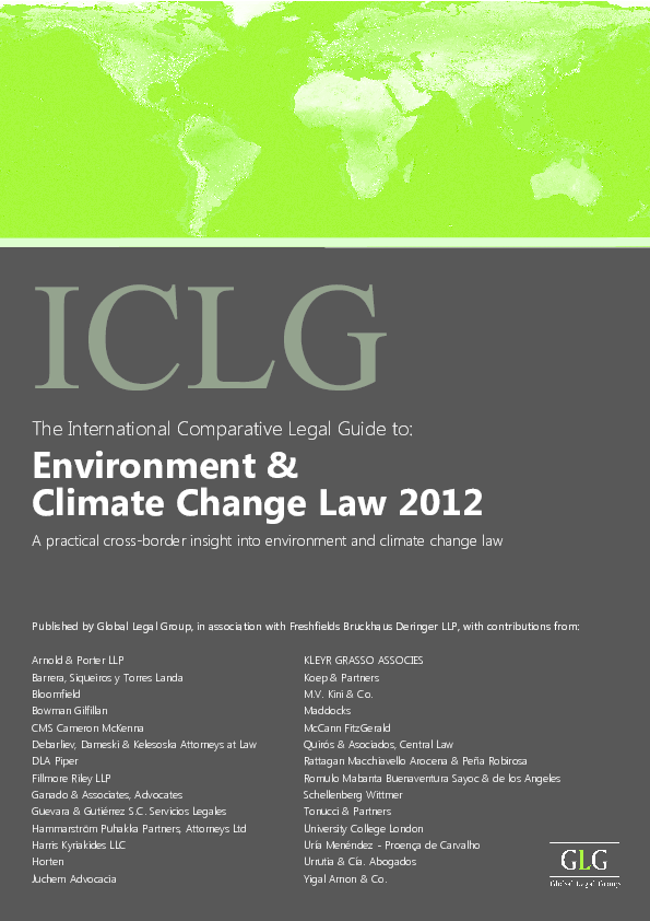 (PDF) The International Comparative Legal Guide to: Environment ...