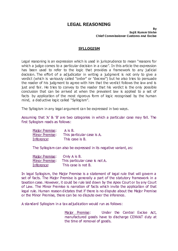 (DOC) LEGAL REASONING