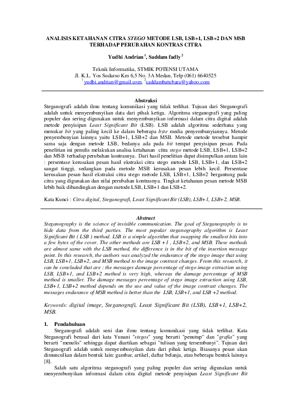 (DOC) Analisis Ketahanan Citra Stego Metode Lsb, Lsb+1, Lsb+2 Dan Msb ...