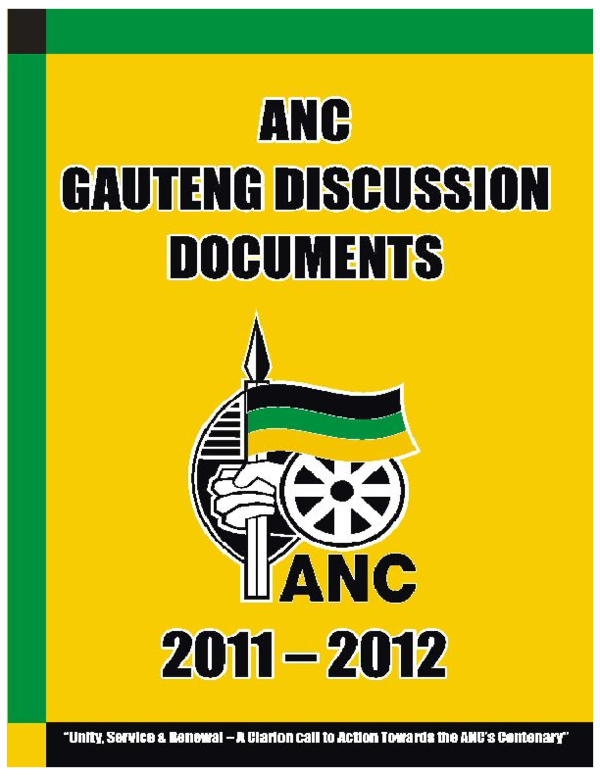 (PDF) ANC Gauteng Strategies for Economic Growth