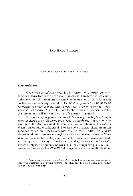 Els castells medievals catalans (1994)