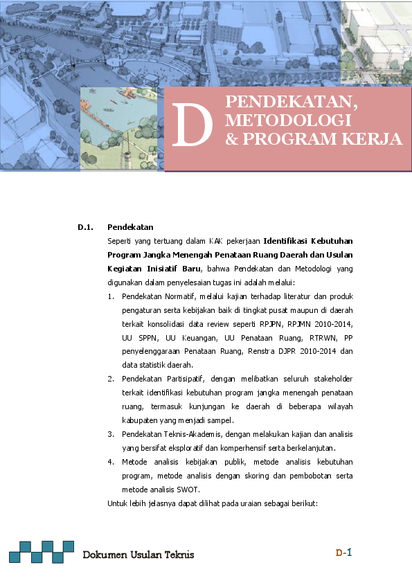 (PDF) Identifikasi Dokumen Usulan Teknis Seperti yang tertuang dalam KAK pekerjaan Identifikasi ...
