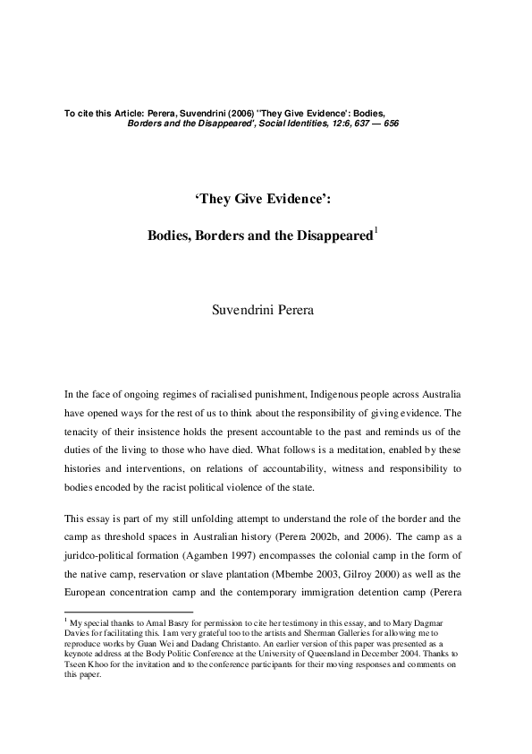 (PDF) They Give Evidence