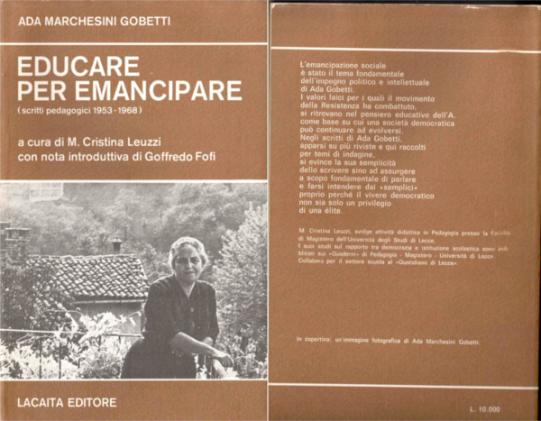 (PDF) Ada Marchesini Gobetti. Educare per emancipare (scritti ...