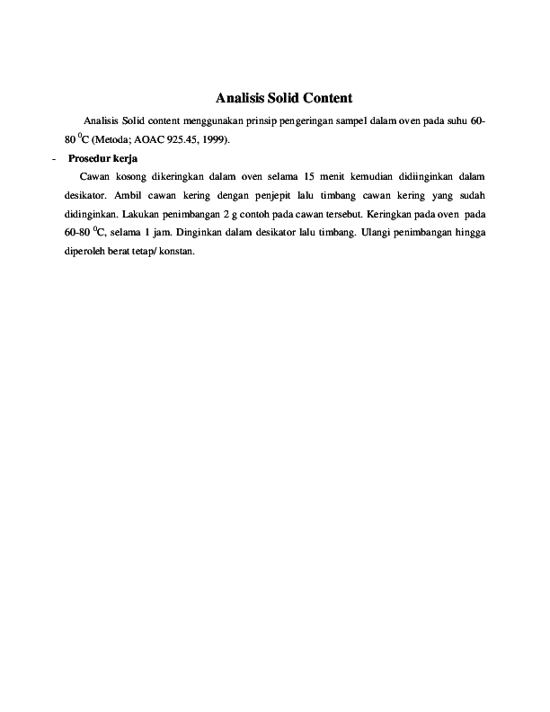 (DOC) Analisis Solid Content
