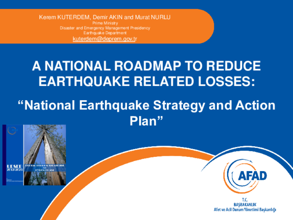 (PPT) A NATIONAL ROADMAP TO REDUCE EARTHQUAKE RELATED LOSSES: National ...