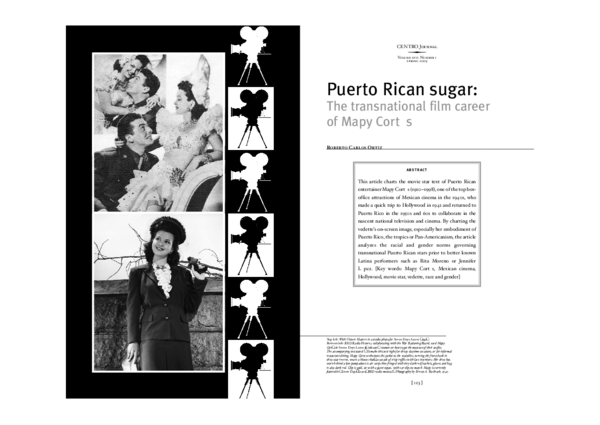 Puerto Rican Sugar: The Transnational Film Career of Mapy Cortés