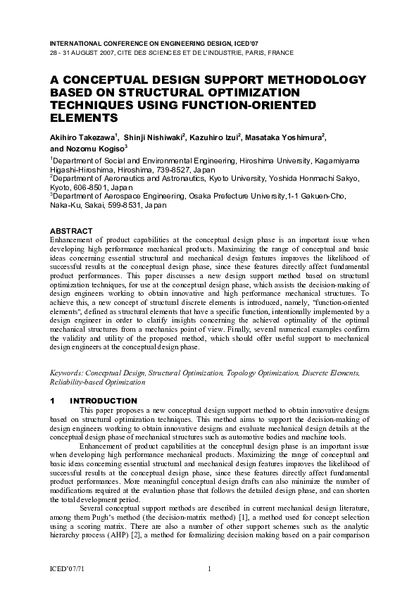 (PDF) ICED'07/71 1 A CONCEPTUAL DESIGN SUPPORT METHODOLOGY BASED ON ...