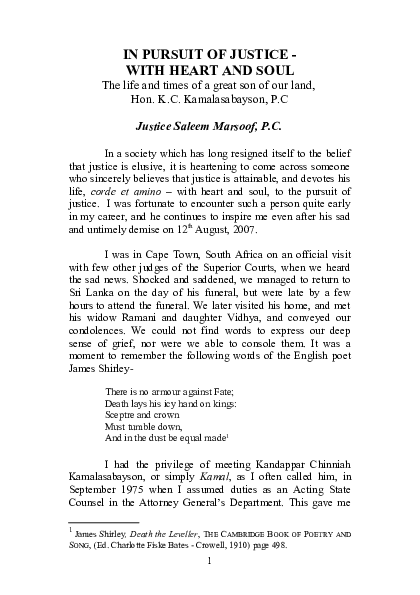 (DOC) In Pursuit of Justice - with Heart and Soul