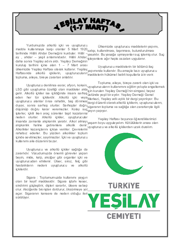 (DOC) YEŞİLAY