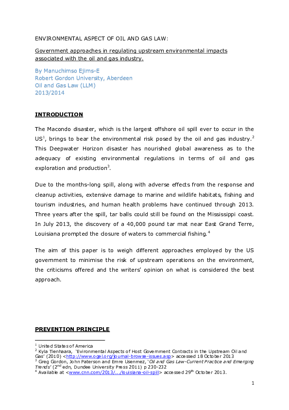 (DOC) Government approaches in regulating upstream environmental ...