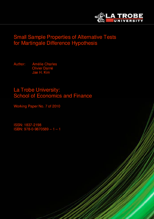 (PDF) Small Sample Properties of Alternative Tests for Martingale ...
